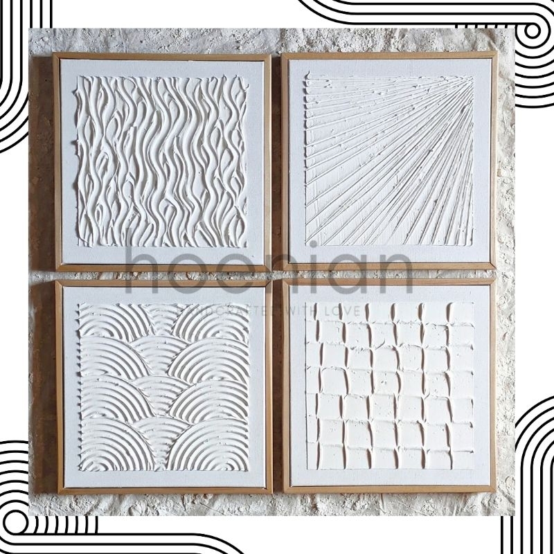 Jual Texture art 30x30 1 set isi 4pcs , pajangan dinding texture ...