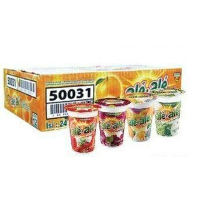 Jual ale ale minuman gelas jeruk leci mangga 1 dus | Shopee Indonesia