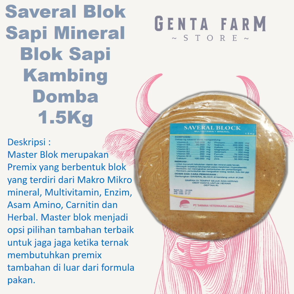 Jual Saveral Blok Sapi Mineral Blok Sapi Kambing Domba 1.5Kg | Shopee ...