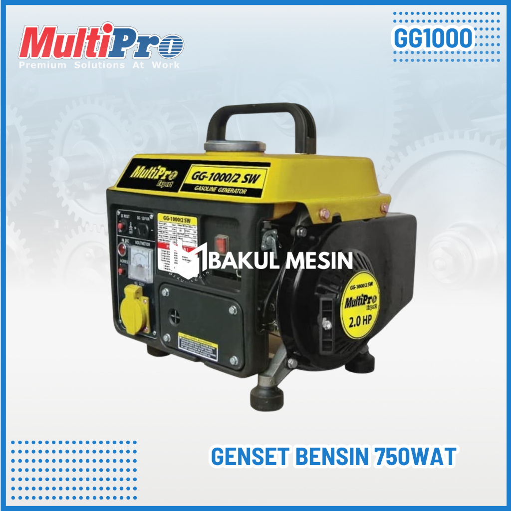 Jual mesin genset 2tak Gg1000 multipro GG 1000 generator set 750 watt | Shopee Indonesia