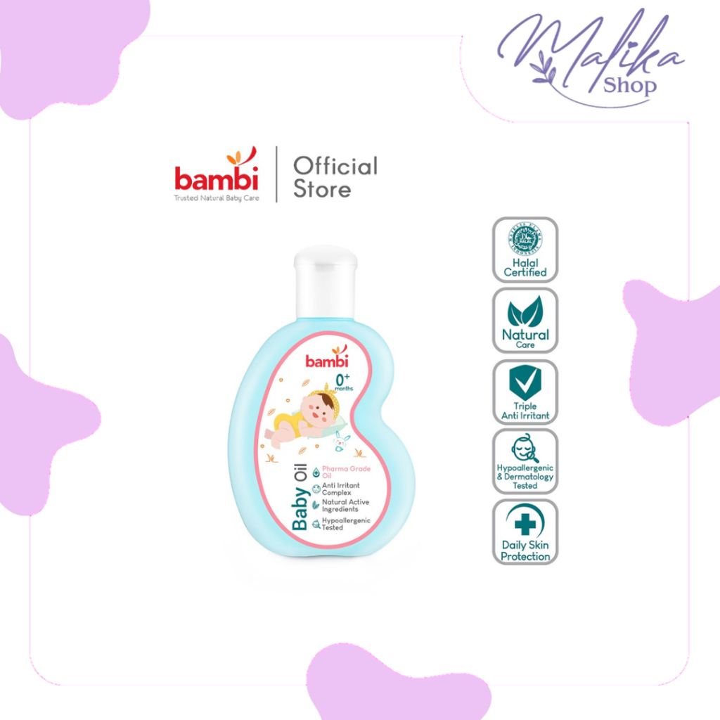 Jual BAMBI BABY OIL 100ML | BABY OIL PIJAT BAYI KULIT NORMAL - SENSITIF ...