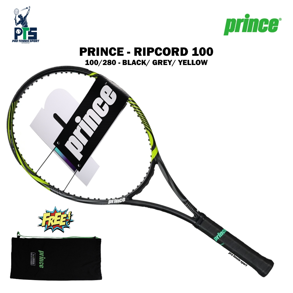 Jual Raket Tenis Prince Ripcord 100 100in 280gr Black Grey Yellow ...