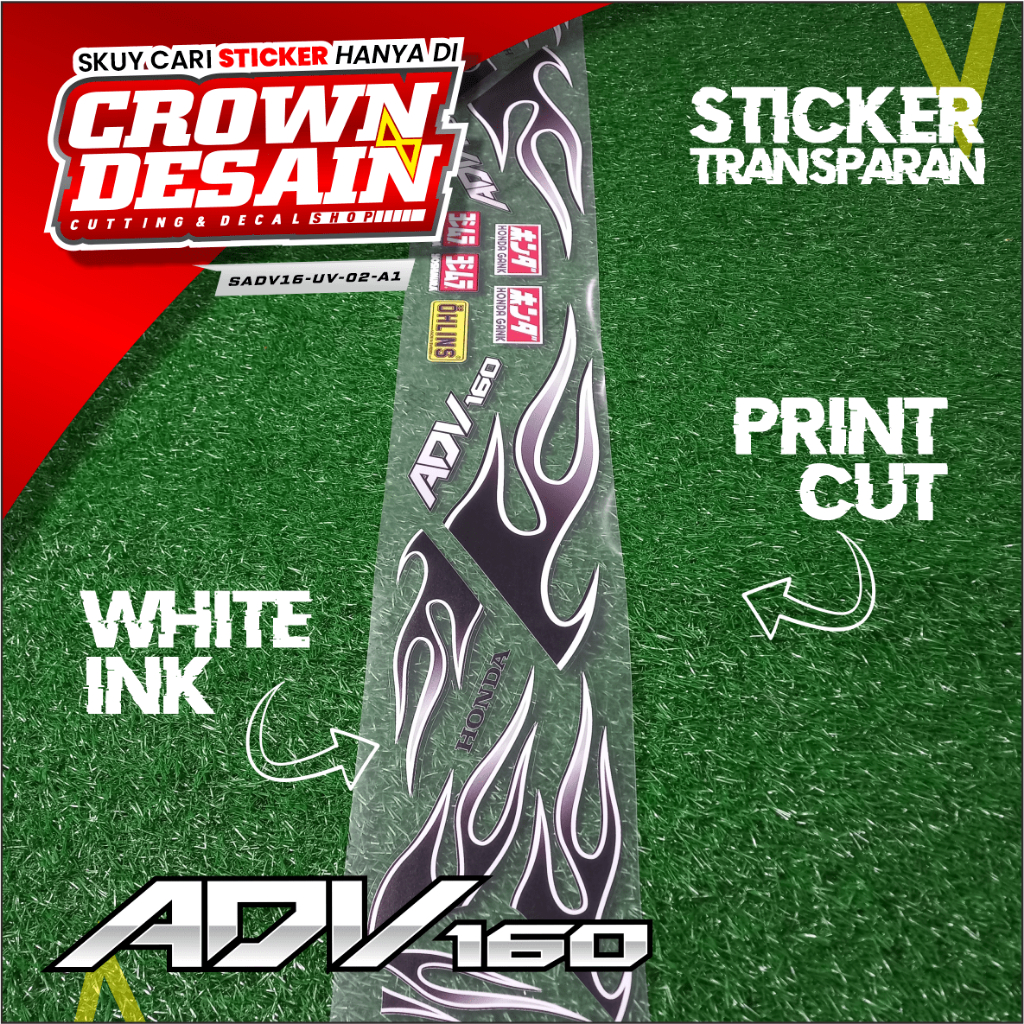 Jual Striping Transparan ADV 160 Desain Api - Stiker Striping ADV 160 ...