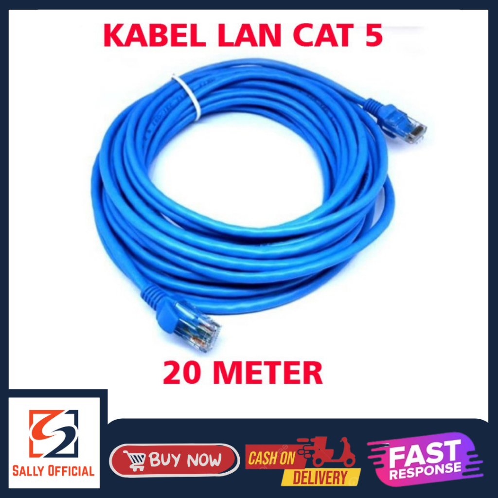 Jual Kabel LAN 20 Meter CAT 5 / Kabel UTP 20M Pabrikan High Quality 333 ...