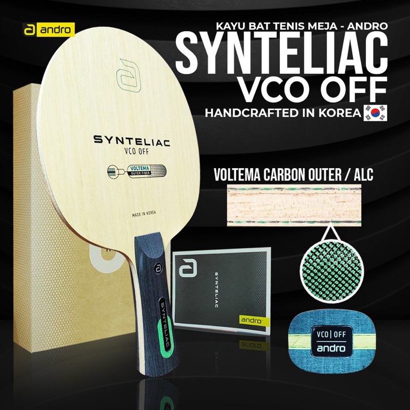 Jual Kayu Bet PP Tenis Meja ANDRO SYNTELIAC VCO Off Voltema Carbon Outer | Shopee Indonesia