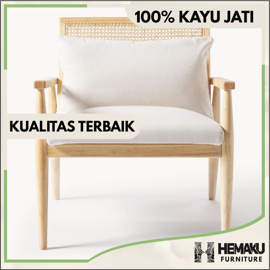 Jual Kursi retro minimalis kursi sofa kayu jati rotan kursi cafe ...