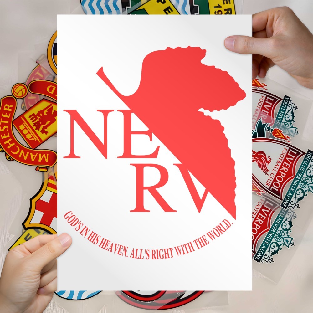 Jual Sablon Print DTF Digital Logo NERV Neon Genesis Evangelion Setrika ...