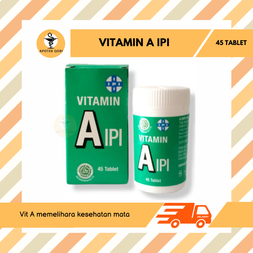 Jual IPI VITAMIN A BOTOL @ 45 TABLET/KESEHATAN MATA | Shopee Indonesia