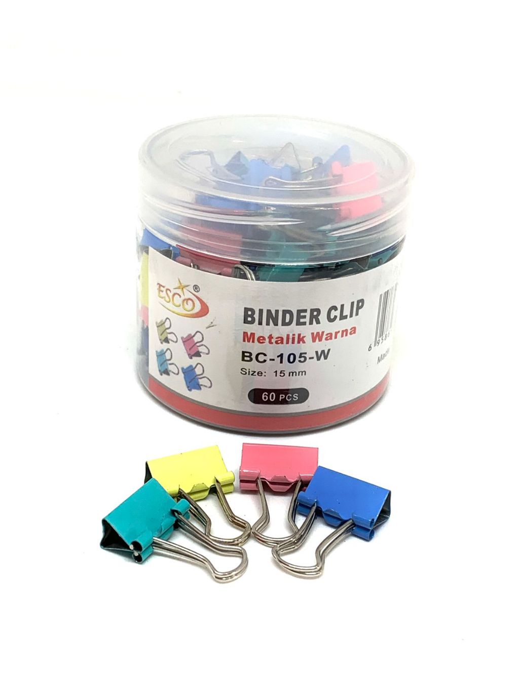 Jual BINDER CLIP ESCO 105 KLIP PENJEPIT KERTAS FANCY PASTEL LUCU ANTI ...