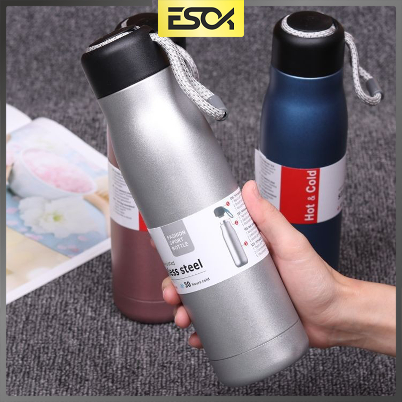 Jual ESOK Termos / Tumbler Travel Stainless Steel SUS 550ML Super Tebal Menjaga Suhu | Shopee ...