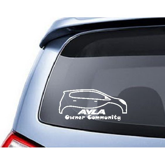Jual 1021 Stiker Ayla Owner Community Mobil Daihatsu Body Kaca Belakang ...