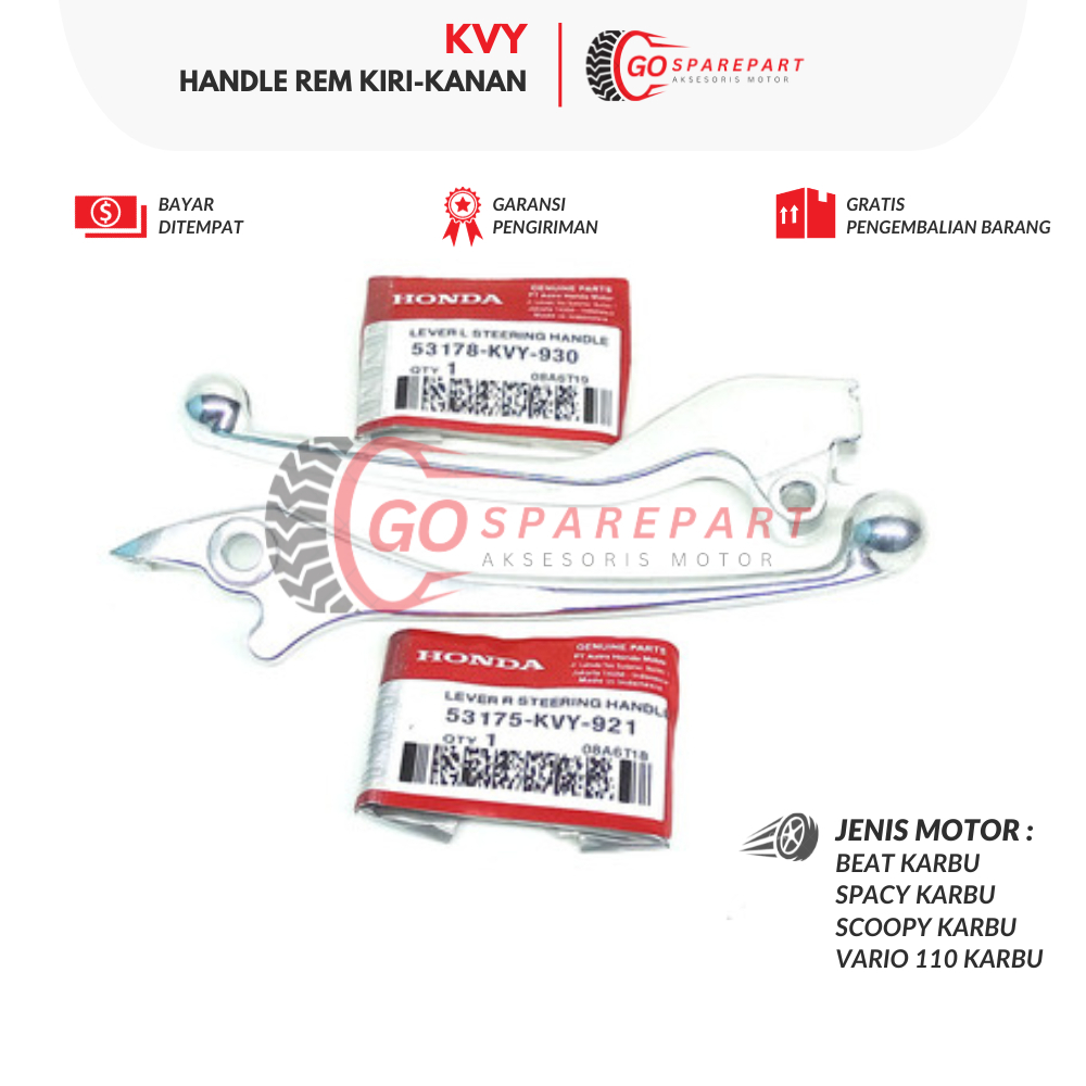 Jual (HONDA) PAKET HANDLE REM KIRI + KANAN PUTIH KVY BEAT, SCOOPY ...