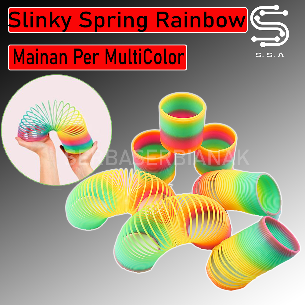 Jual Mainan Anak Toys Slinky Spring Rainbow Mainan Per perlengkapan ...