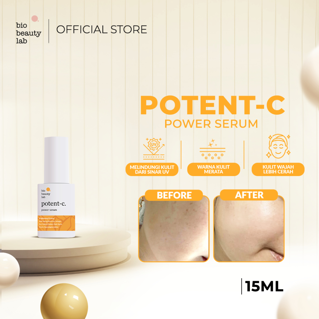 Jual Bio Beauty Lab Potent-C Power Serum 15ml / Serum Vitamin C THD ...