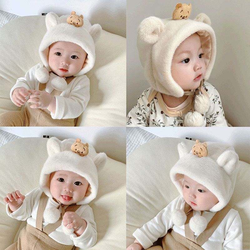 Jual Kupluk bayi usia 5 bulan - 2 tahun motif ear pom lucu / kupluk ...
