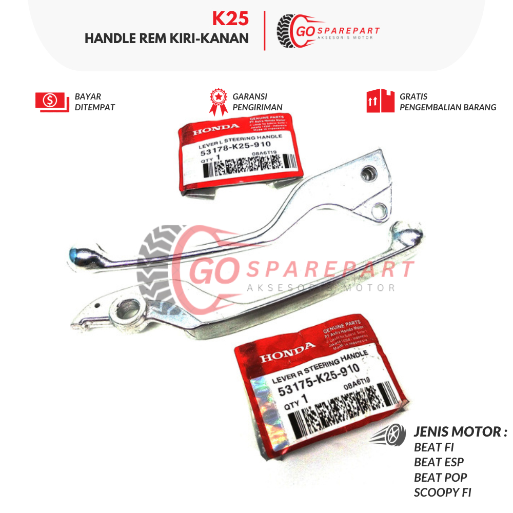 Jual (HONDA) PAKET HANDLE REM KIRI + KANAN PUTIH BEAT, SCOOPY FI, ESP ...