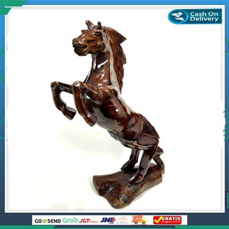 Jual MINIATUR KUDA JINGKRAK||kayu jati jepara||hiasan meja UKIRAN KUDA ...