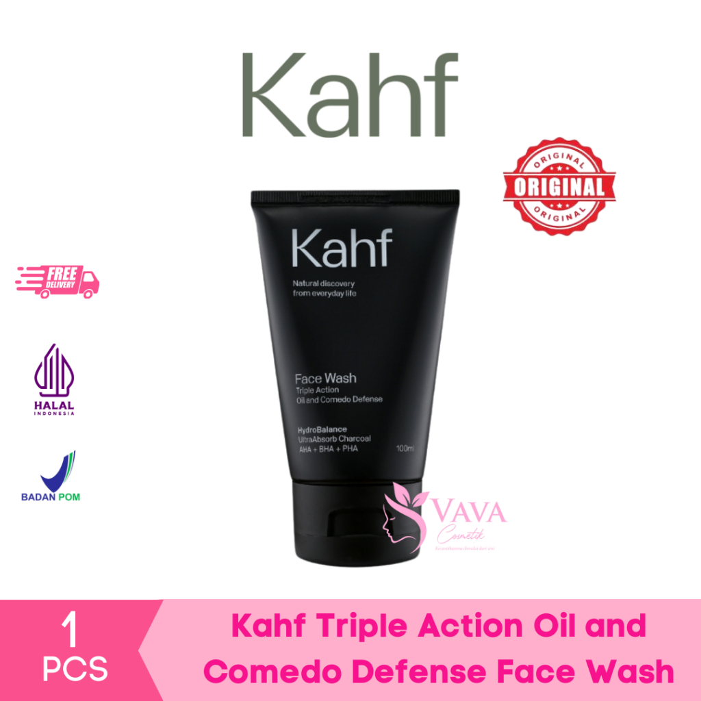 Jual Kahf Triple Action Oil and Comedo Defense Face Wash 100 ml ...