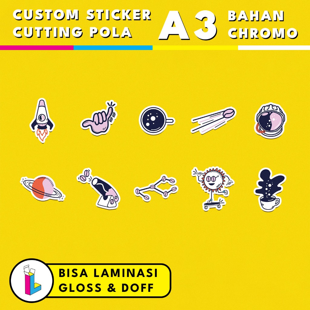 Jual Cetak Sticker + Cutting Full / Cut Putus Custom Cutting Pola Bahan ...