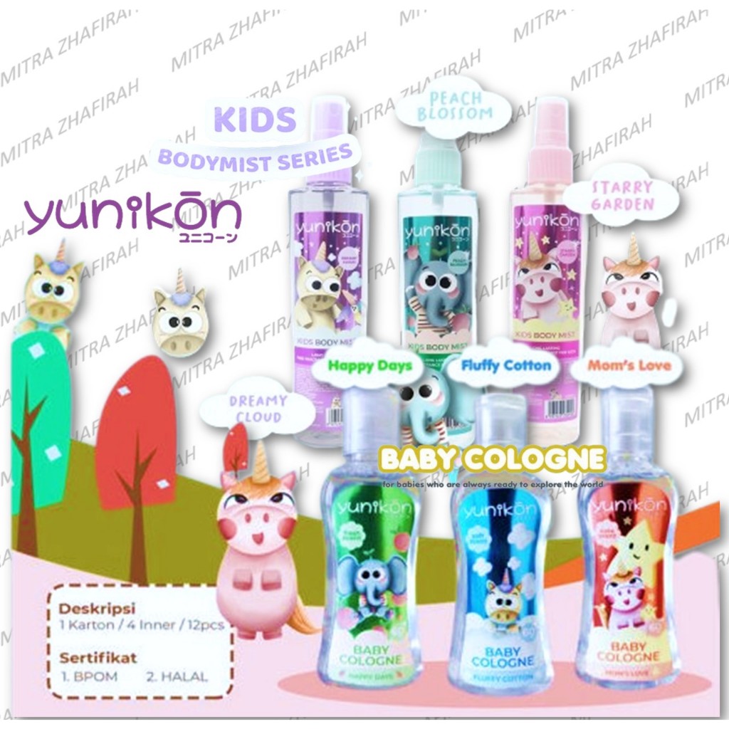 Jual YUNIKON Kids Body Mist 100ml / Parfum dan Bidy Mist Anak 100ml ...