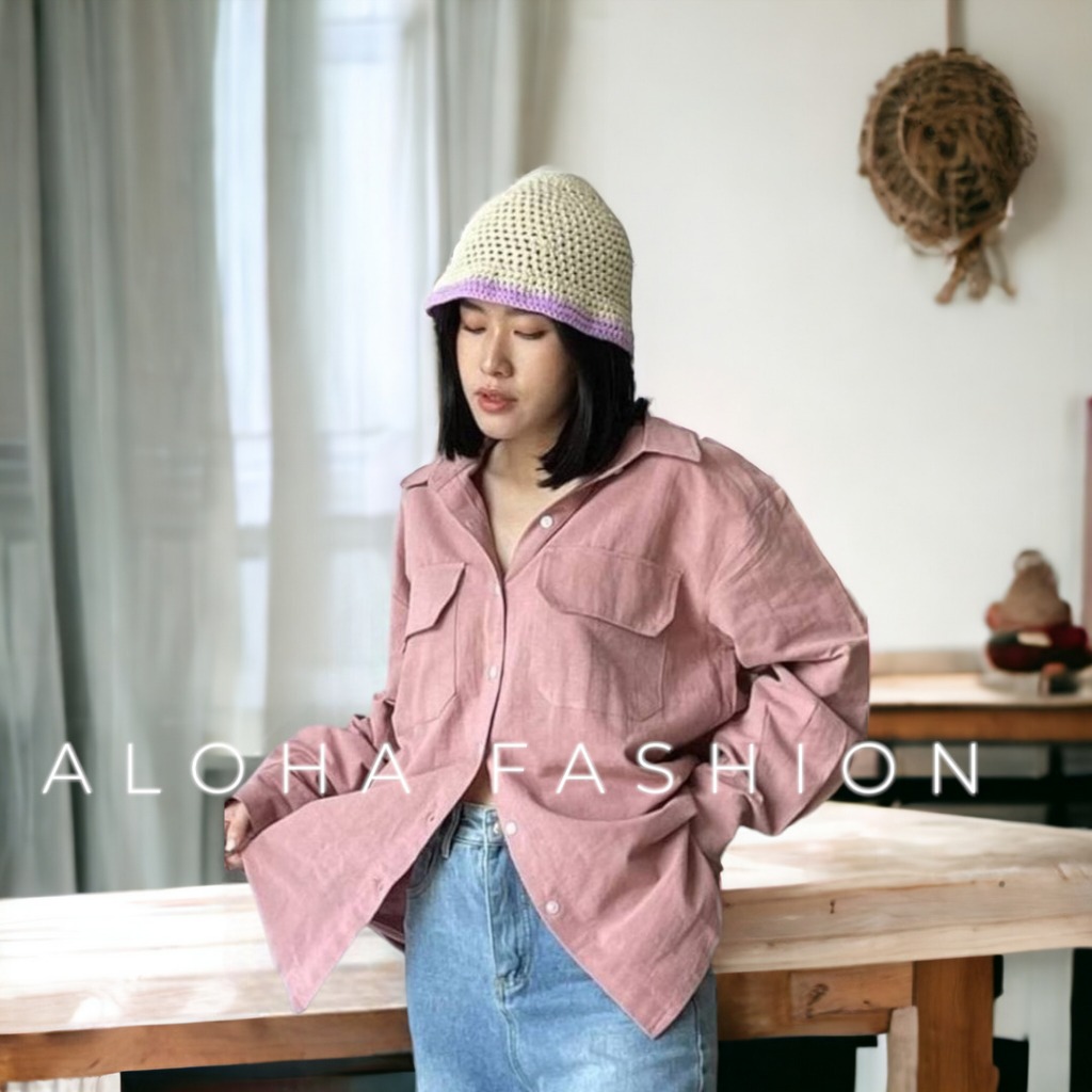 Jual ALOHA Izumi Kemeja Cargo Linen Crinkle Shirt 2015 Oversize Kemeja Wanita Premium | Shopee ...