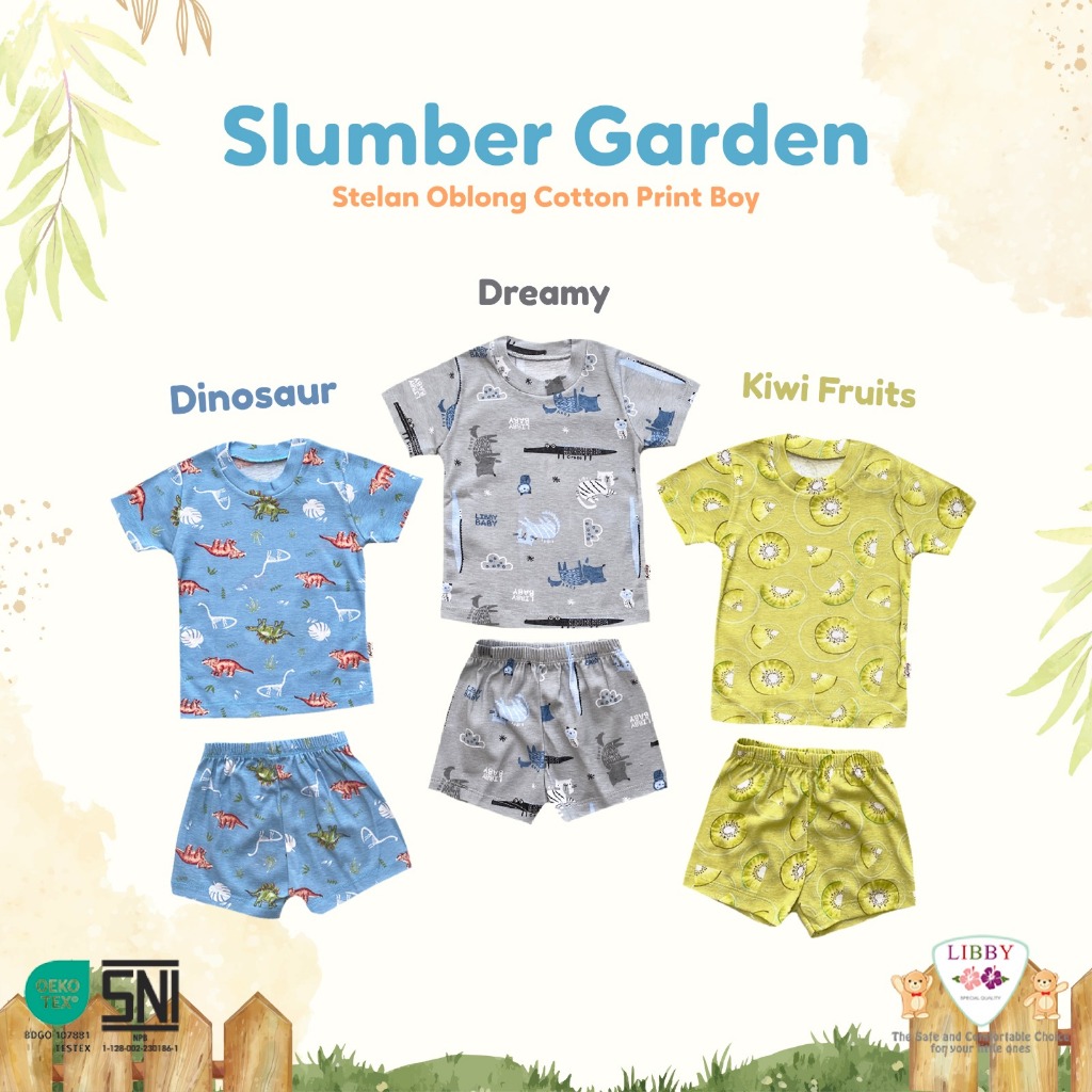 Jual LIBBY Setelan Bayi & Anak Pendek Celana Pendek Oblong Cotton Motif ...