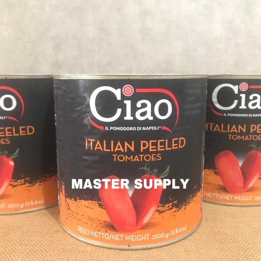 Jual R33ady CIAO ITALIAN PEELED TOMATOES 2500 GR / WHOLE PEELED TOMATO ...