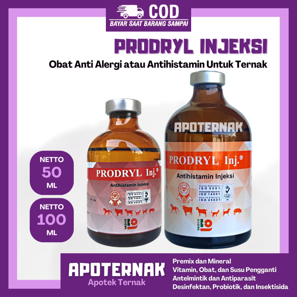 Jual PRODRYL 100ml 50ml - Obat Gatal Hewan Ampuh Obat Alergi Sapi ...