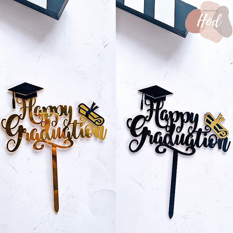 Jual Topper Happy Graduation Topper Kue Kelulusan Hiasan Buket ...