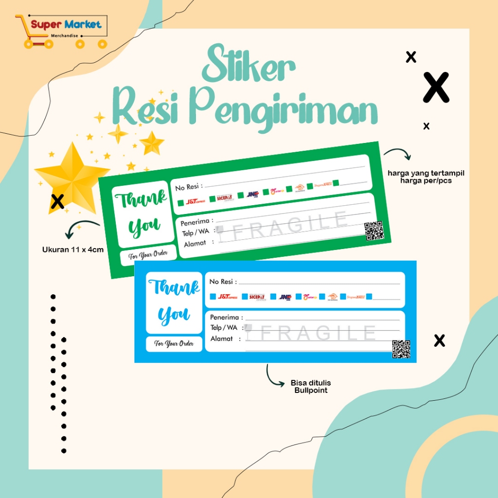 Jual Stiker Label Resi Pengiriman / Sticker Pengiriman | Shopee Indonesia