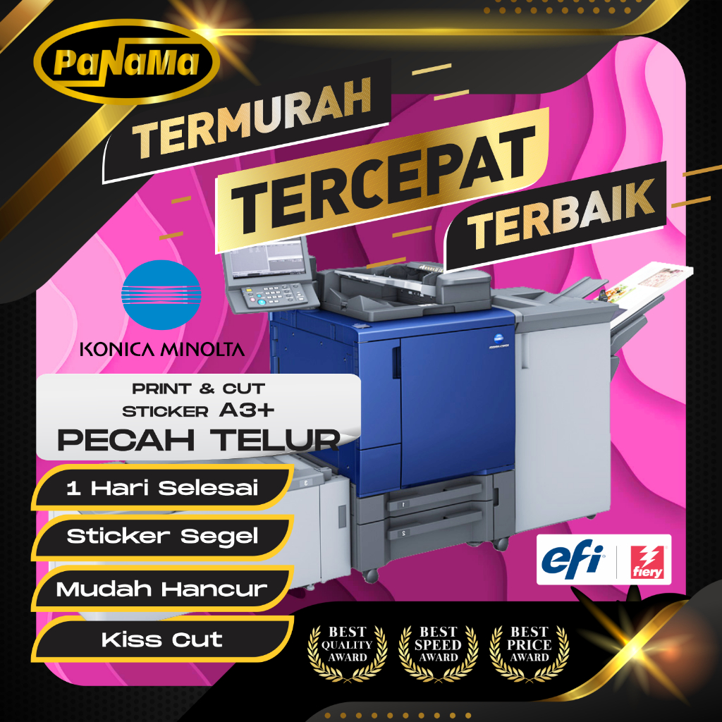 Jual Print & Cut Sticker Segel / Pecah Telur / Brittle A3+, Cetak Kiss ...