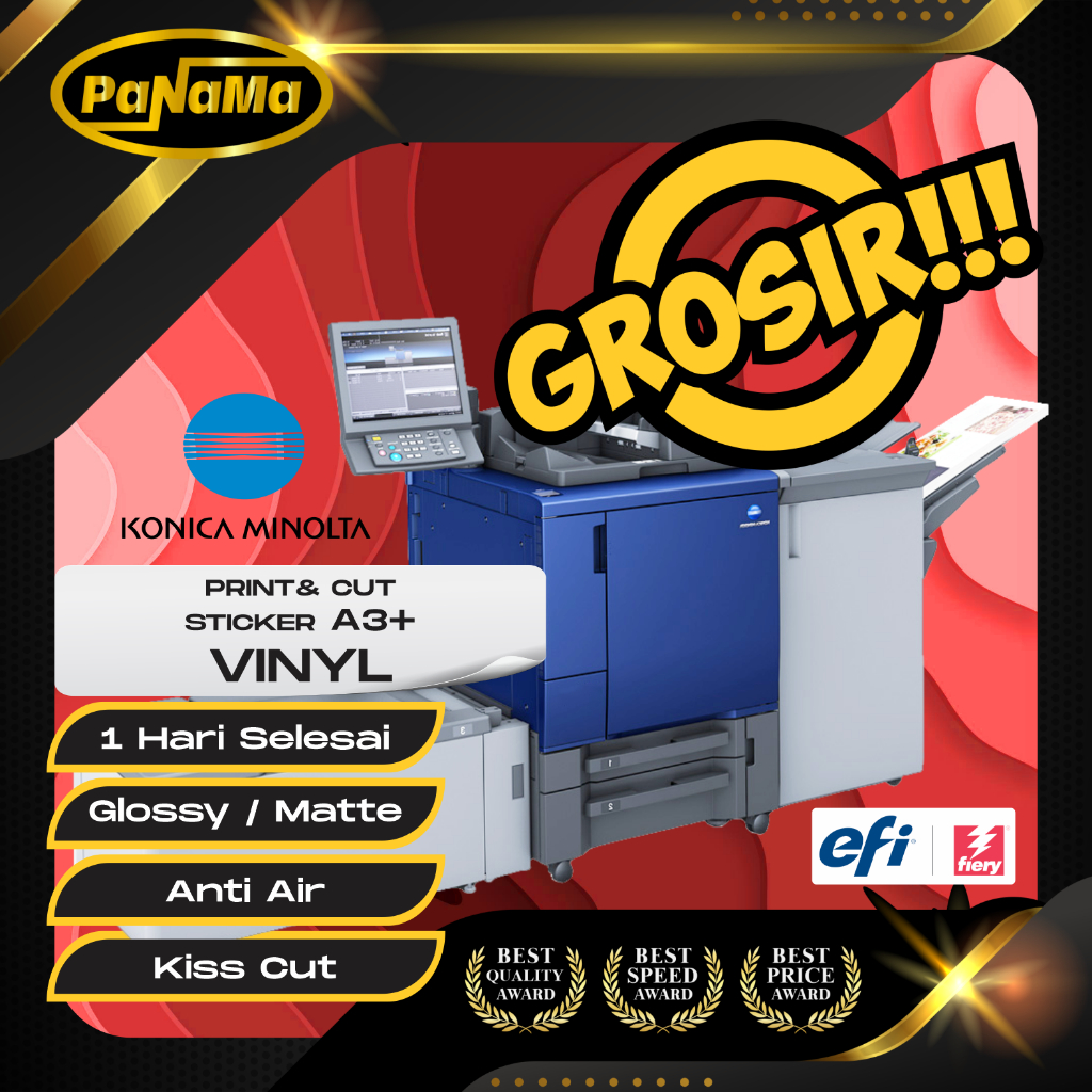 Jual Print & Cut Sticker Vinyl / Transparan A3+, Cetak Stiker Label ...