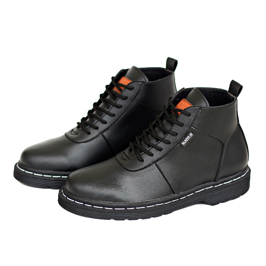 Jual MARTIN - Sepatu Pria Boots Model Docmart Fashion Hitam | Shopee ...
