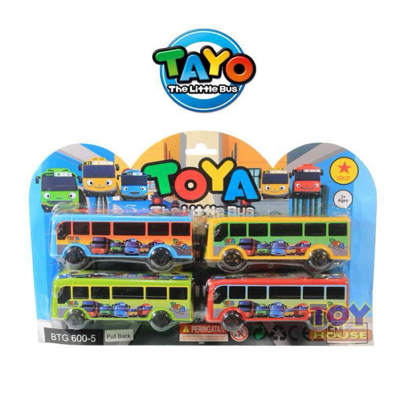 Jual (BISA COD) MAINAN ANAK BUS TOYA ISI 4 PCS / Mobil Bus Tayo Toya ...