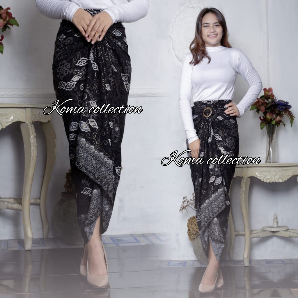 Jual Rok Lilit Batik Moderen Pinggir Biru Rok Wisuda Rok Serut Rok ...