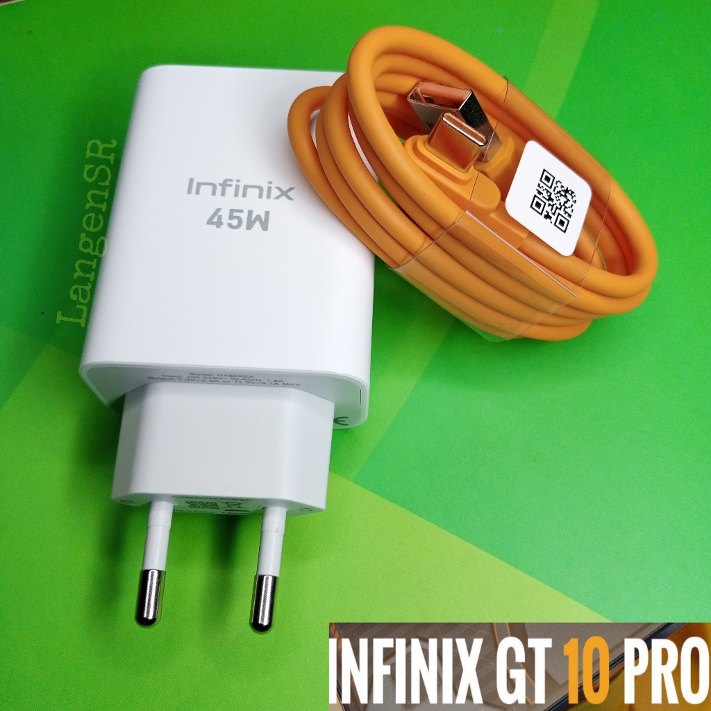 Jual Charger INFINIX GT 10 PRO SUPER CHARGE 45Watt Original Resmi ...