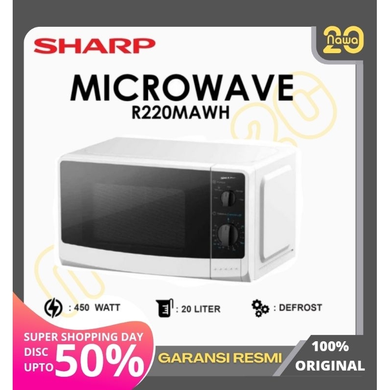 Jual MICROWAVE SHARP R220MAWH LOW WATT R220MA WH 20 liter R220 ORIGINAL ...