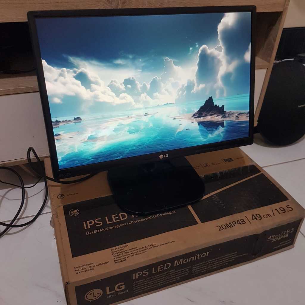 Jual Monitor LG 20 inch Layar IPS Tipe 20MP48A Fullset | Shopee Indonesia