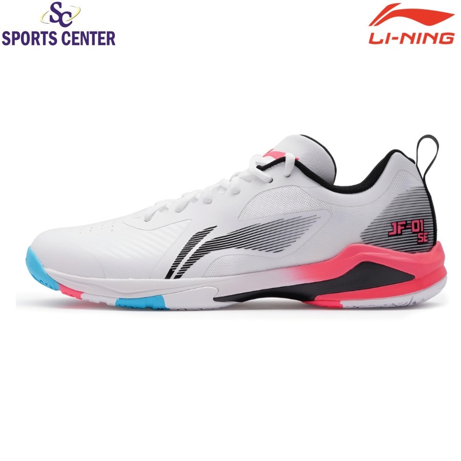 Jual New Sepatu Badminton Lining JF-01 SE / Blast SE AYZS018-3 White Black | Shopee Indonesia