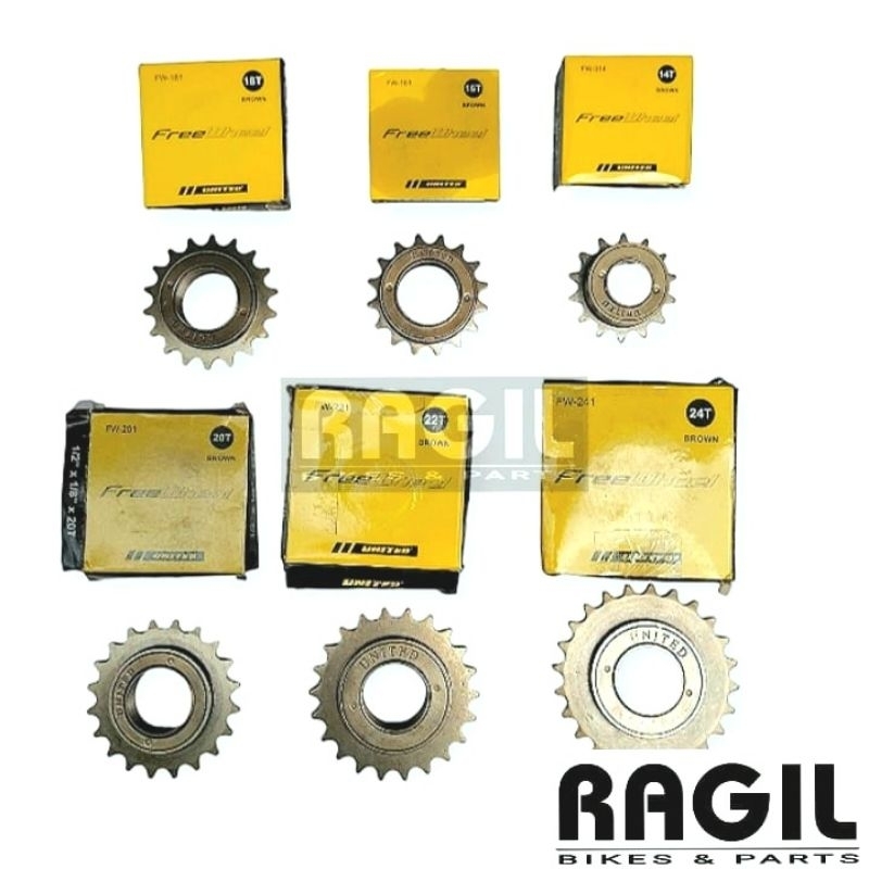 Jual FREEWHEEL SEPEDA 14T 16T 18T 20T 22T 24T UNITED 24 T KRIWIL GIR ...