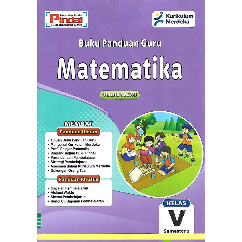 Jual Buku Panduan Guru Matematika Kelas 5 SD/MI Semester 2 Kurikulum Merdeka | Shopee Indonesia