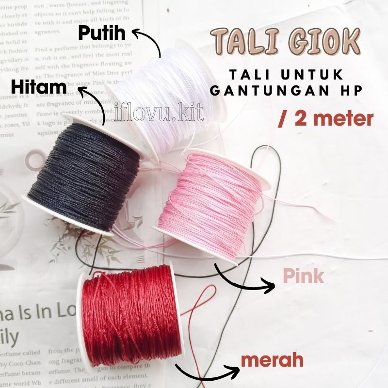 Jual Tali Giok Cina DIY Gantungan Hp Lucu Aesthetic | Tali Gelang Tipis ...