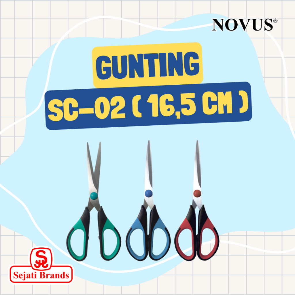 Jual Novus Gunting Sedang / Gunting Karton/ Gunting Kertas Kode SC-02 ...