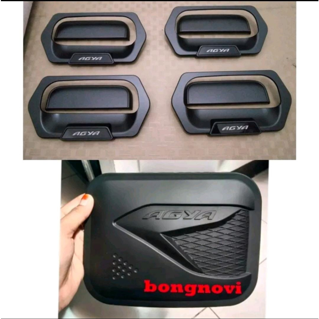 Jual Paket outer handle tank cover tulisan AGYA - AYLA hitam | Shopee ...