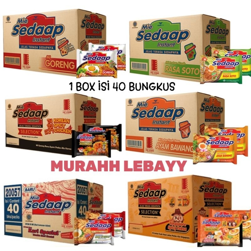 Jual SSG SEDAAP MIE INSTAN 1DUS SEDAP GORENG/INDOMIE GORENG 1(40 ...