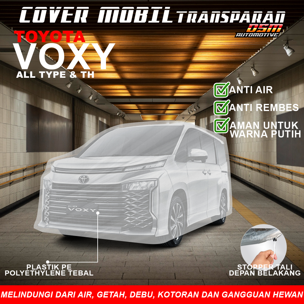 Jual Cover Mobil Toyota Voxy (all type & th) Transparan / Plastik Tebal ...
