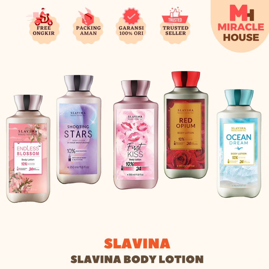 Jual SLAVINA BODY LOTION RED OPIUM ENDLESS LOVE FIRST KISS OCEAN NAGITA ...