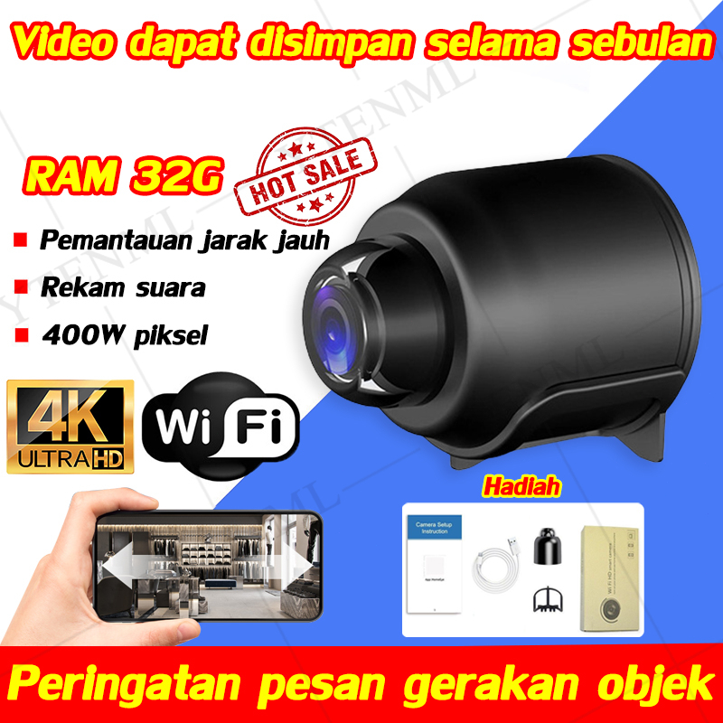 Jual 【Sudut Lebar】Wifi HD 4K Memori besar 32G dapat mendeteksi alarm ...