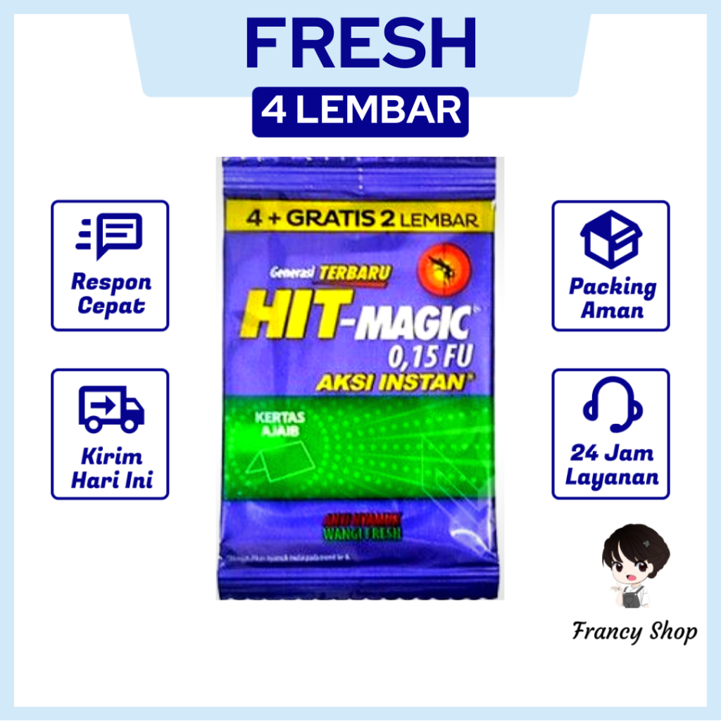 Jual Obat Nyamuk Bakar Hit Magic Sachet Isi 4 Fresh | Shopee Indonesia