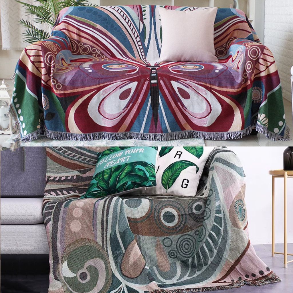 Jual Utama jakarta - UJ077 Cover Sofa Selimut Sofa Motif Nordic 1/2 ...